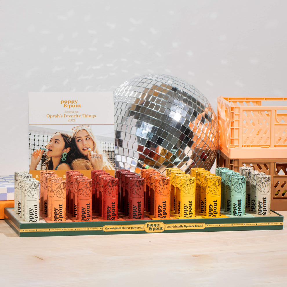 Product Display, 40 Lip Balm Tray, Original Flavors – Poppy & Pout ...