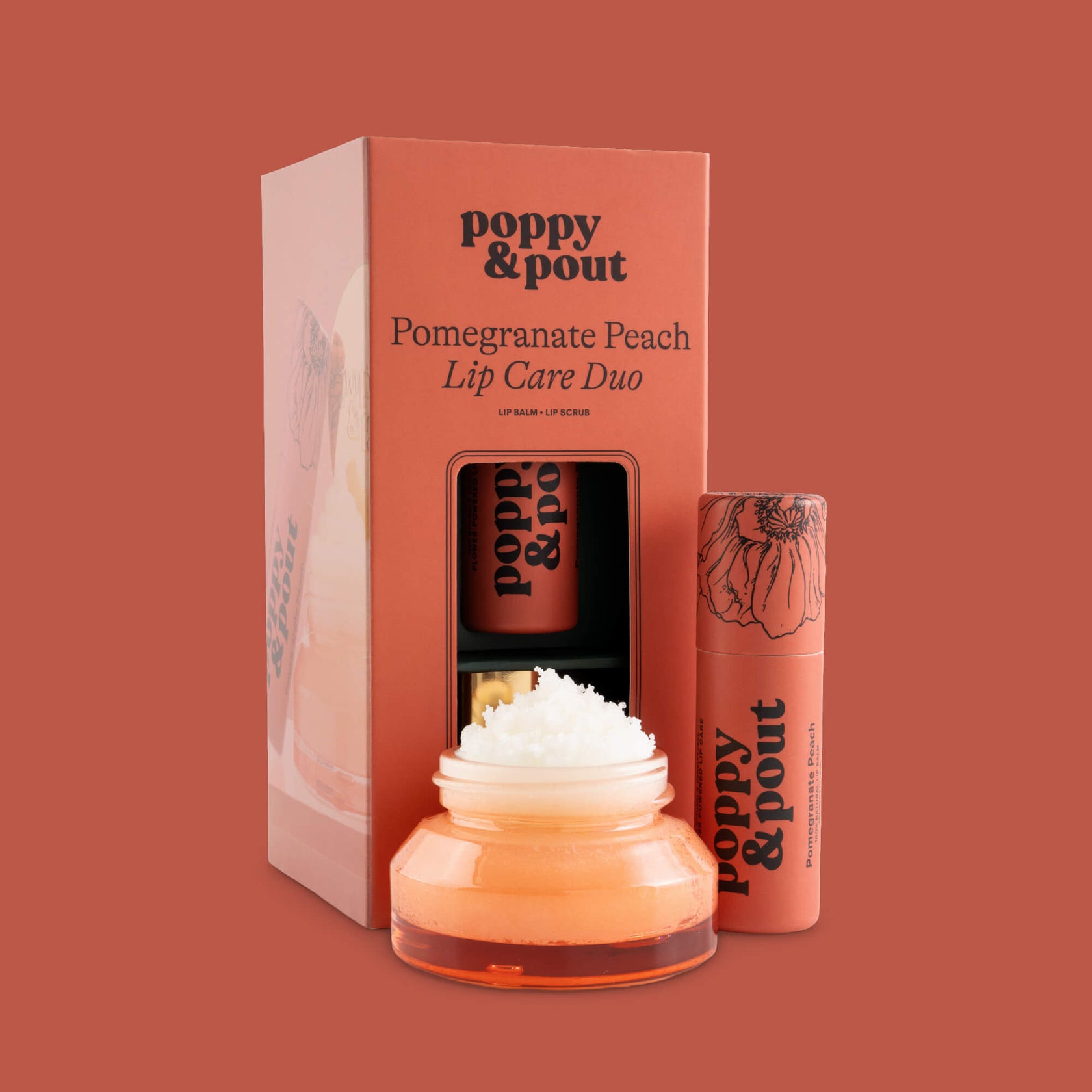 Lip Care Duo, Pomegranate Peach – Poppy & Pout Wholesale