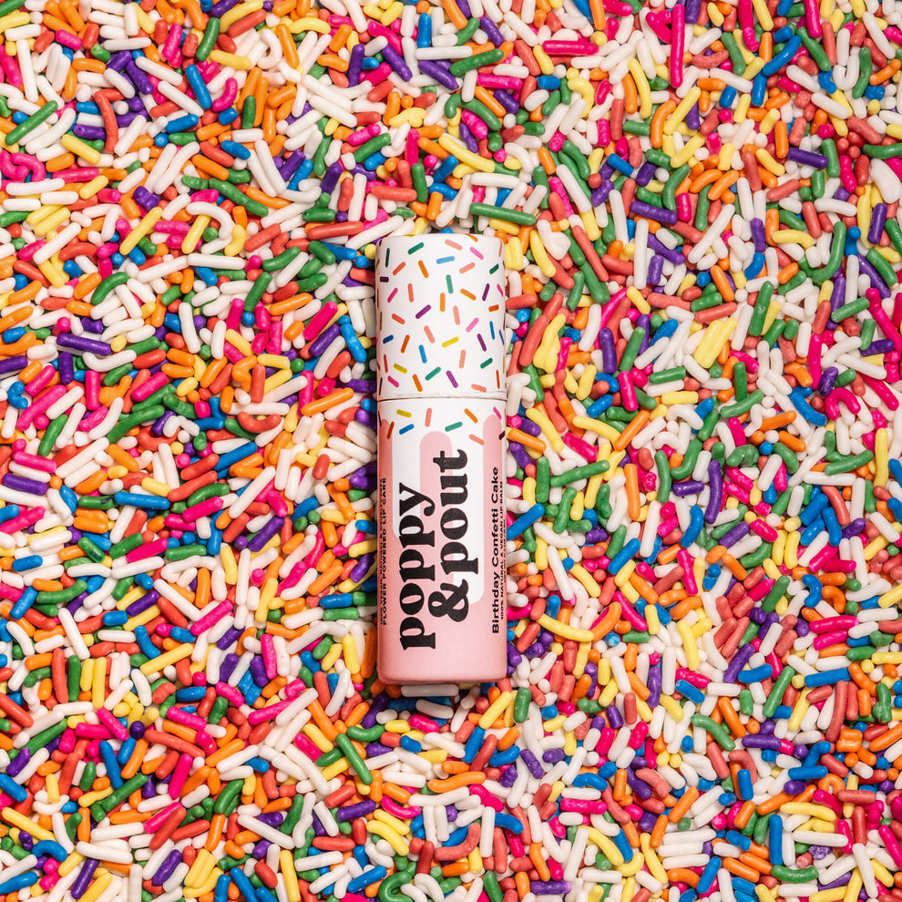 Lip Balm, Birthday Confetti Cake, Pink – Poppy & Pout Wholesale